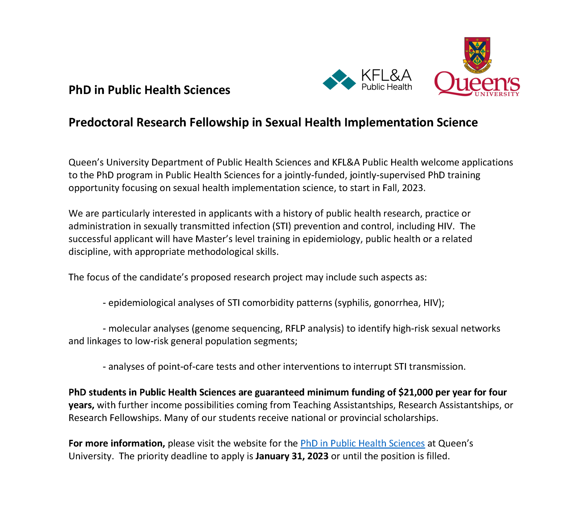 PhD Public Health Sciences | Public Health Sciences | School of ...